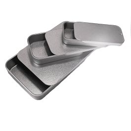 Set of 3 x Rectangular Tins with Slider Lid 10ml/20ml/40ml